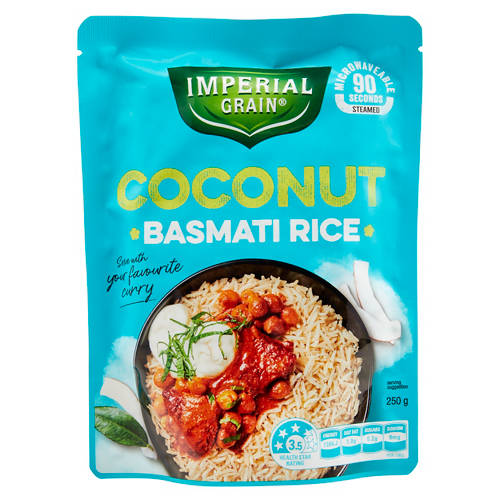 Microwave Rice Pouch Coconut Basmati 250g
